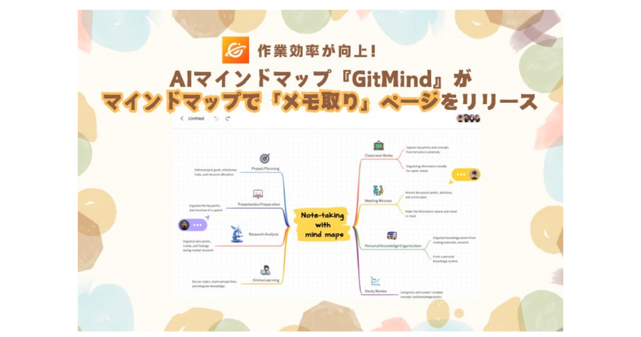 作業効率が向上！AIマインドマップ『GitMind』がマインドマップで「メモ取り」ページをリリース - Digital Shift Times ...