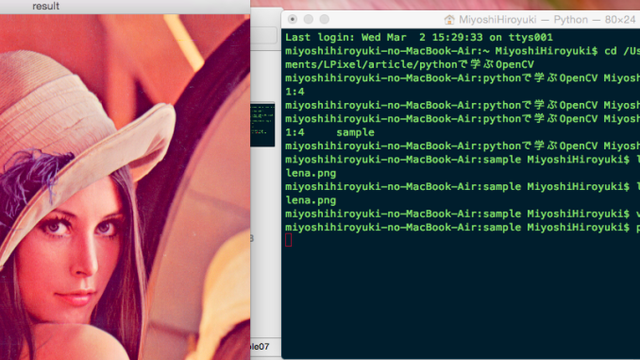 pythonで学ぶOpenCV① 〜インストール、サンプルの実行〜 - IMACEL Academy -人工知能・画像解析の技術応用に向けて-| エルピクセル株式会社